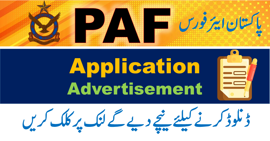 Pakistan Air Force PAF Jobs Advertisement and Application form 2025