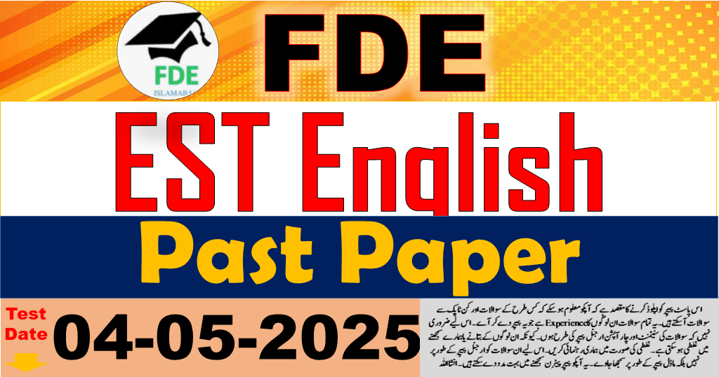 FDE EST English Solved Paper dated 04-05-2025 (answer key / Result)