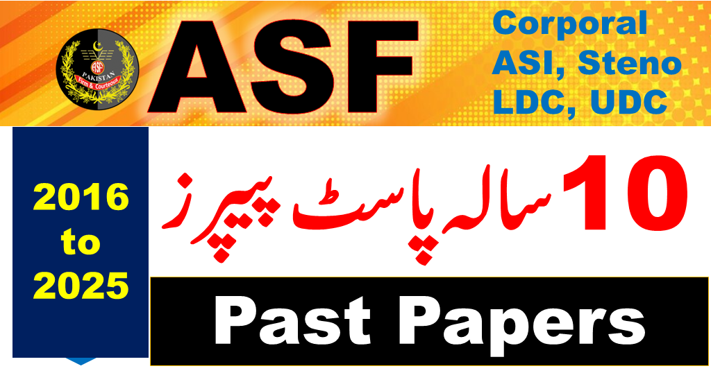 ASF ASI Corporal LDC UDC 5 Years Past Papers from 2016 to 2025