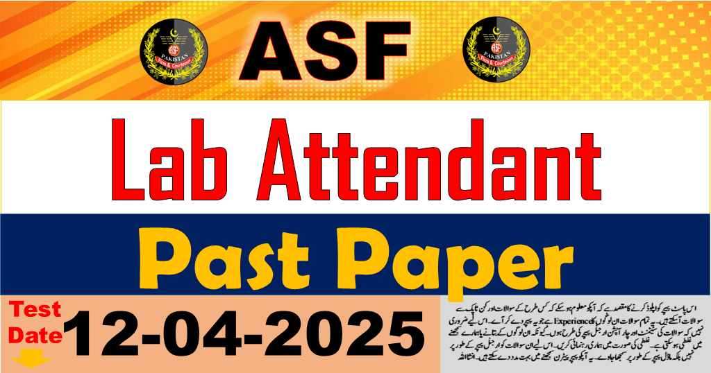 ASF Lab Attendant Solved Paper dated 12-04-2025